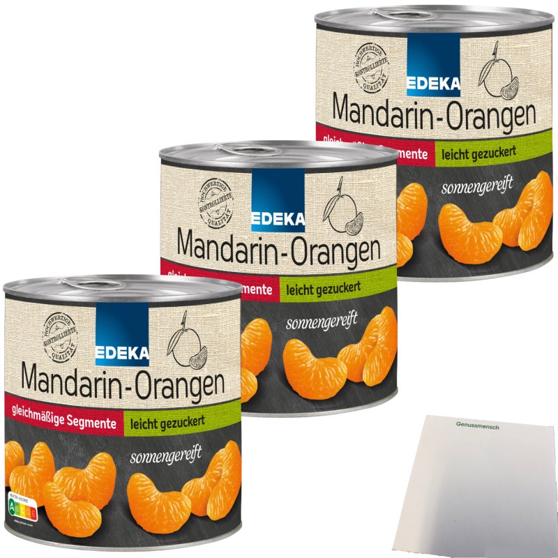 Edeka Mandarin-Orangen Mandarinen in der Dose leicht gezuckert kernlo