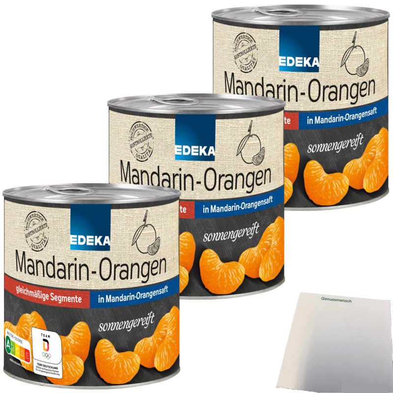 Edeka Mandarin-Orangen kernlos in Mandarin-Orangensaft 3er Pack (3x30