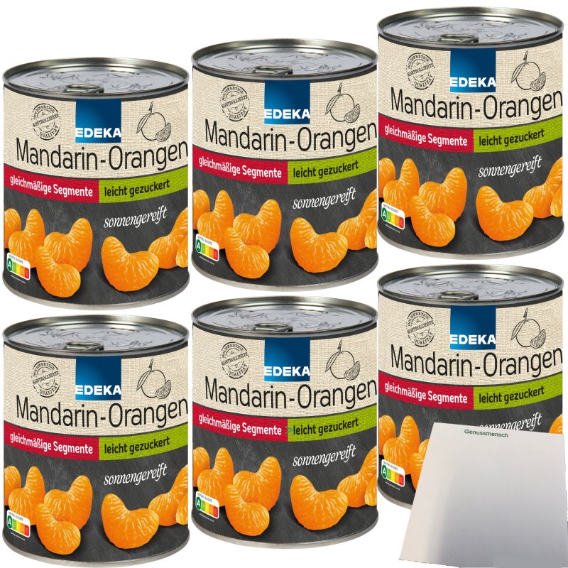 Edeka Mandarin-Orangen Mandarinen in der Dose leicht gezuckert kernlo