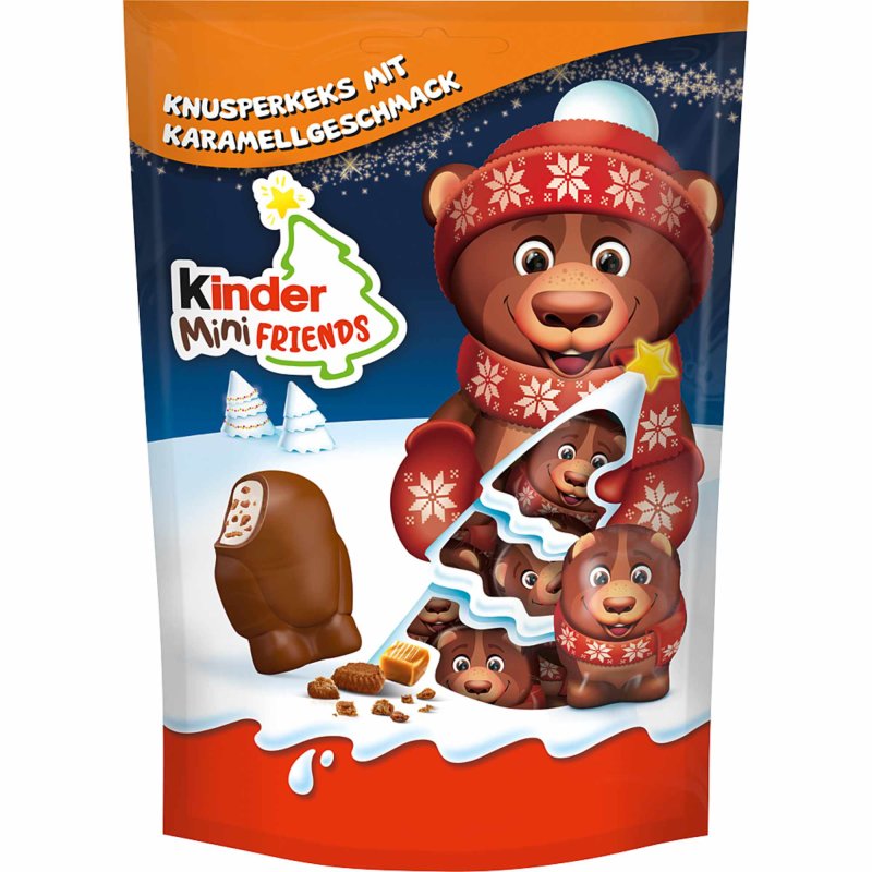 Ferrero Kinder Mini Friends Knusperkeks Karamell (122g Packung)