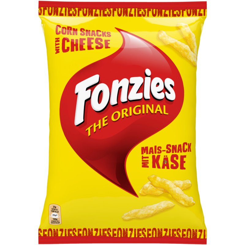 Fonzies Original knusprige Mais-Snack mit Käse-Geschmack (100g Packun