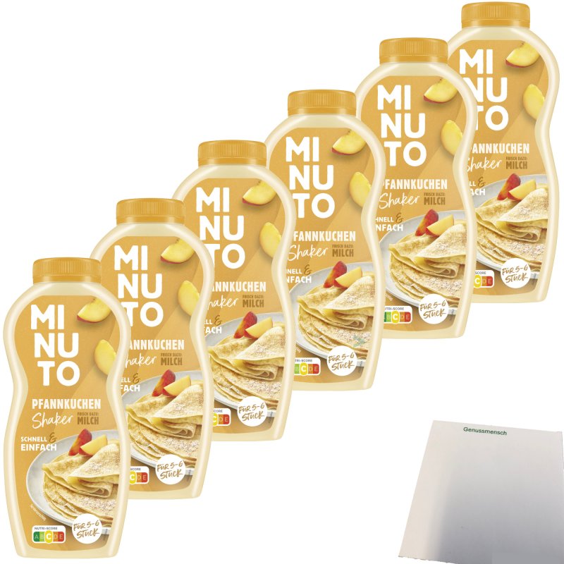 Minuto Shaker Pfannkuchen Mischung einfach und schnell 6er Pack (6x20