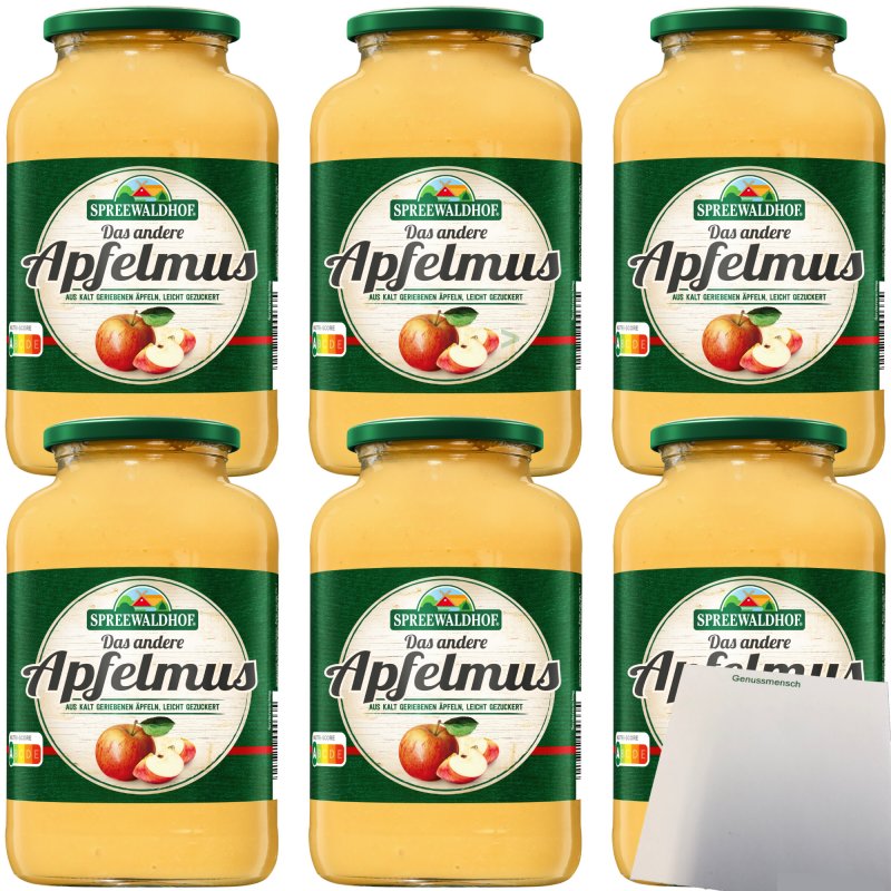 Spreewaldhof Das andere Apfelmus 6er Pack (6x700g Glas) + usy Block