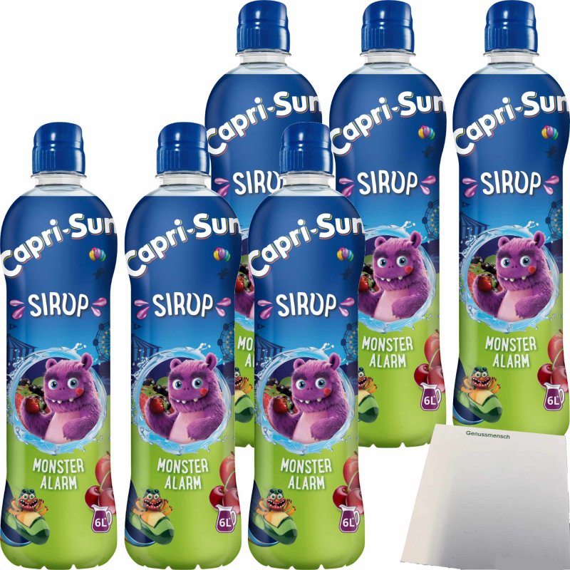 Capri Sun Sirup Monsteralarm 6er Pack (6x600ml Flasche) + usy Block