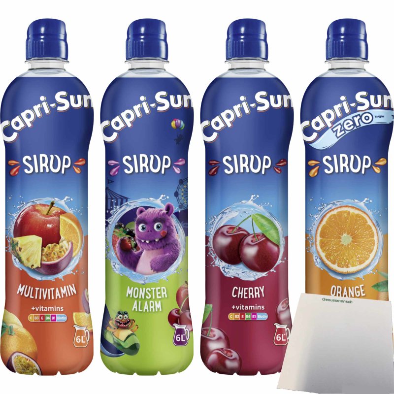 Capri Sun Sirup + vitamins Testpaket (je1x600ml Flasche Orange, Multi