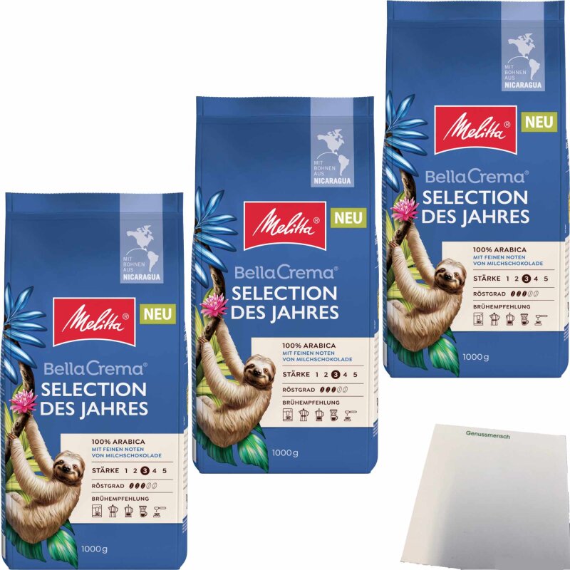 Melitta Ganze Kaffeebohnen Bella Crema Selection des Jahres 100% Arab