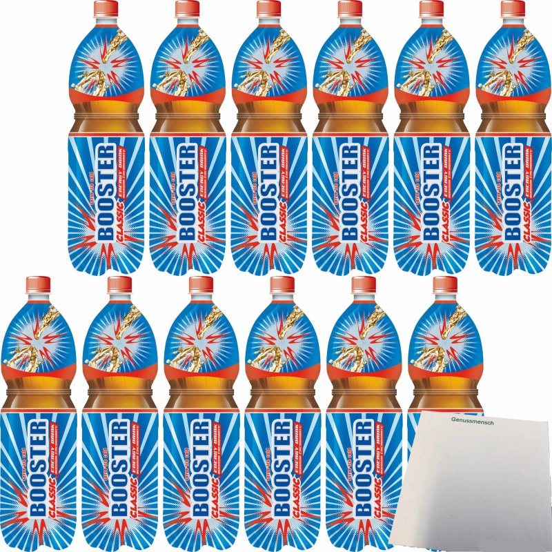 Booster Energy Drink Original PET DPG 2er Pack (12x1,5L Flasche) + us