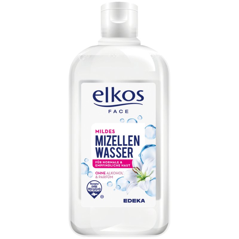 Elkos mildes Mizellen Wasser ohne Alkohol & Parfum 400 ml