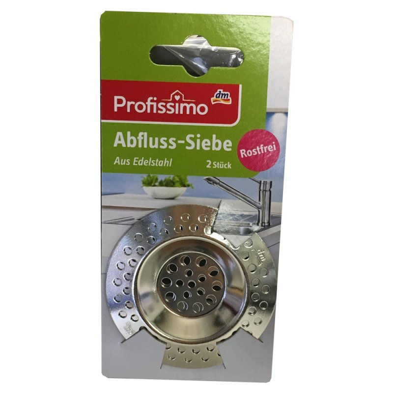 Profissimo Abfluss-Siebe aus Edelstahl (2 St pack)