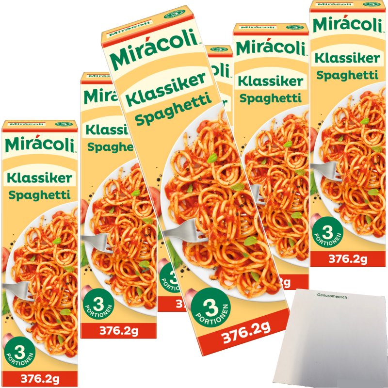 Miracoli Spaghetti mit Tomatensauce Klassiker 3 Port. Packung 6er Pac