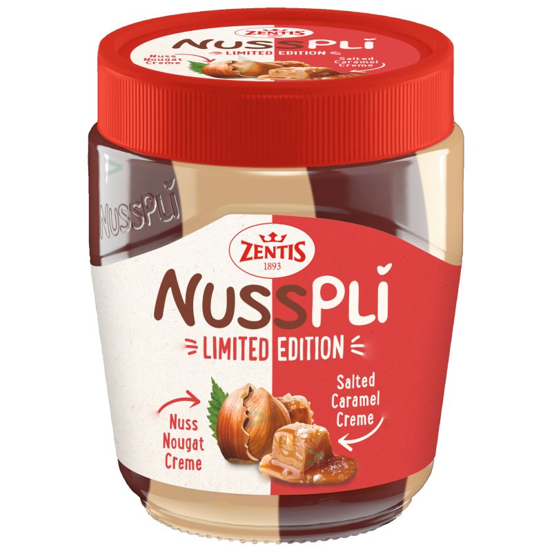 Zentis Duo-Creme Nusspli und Salted Caramel (300g)