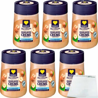 Edeka Haselnuss-Creme 6er Pack (6x400g Glas) + usy Block