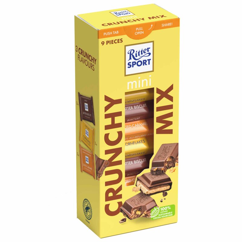 Ritter Sport Mini Turm Knusper Mix 9er (150g Packung)