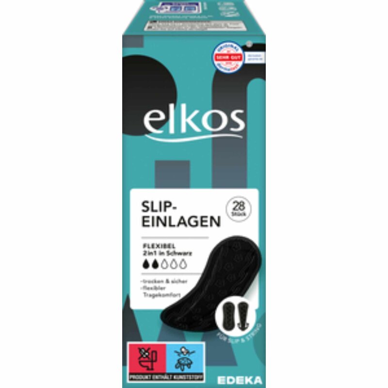 Elkos Slipeinlagen Flex 2in1 schwarz (28 Stück)