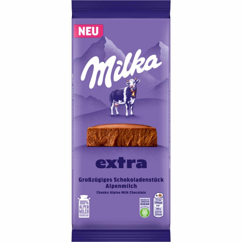 Milka Extra Alpenmilch Vollmilch Schokolade (190g Tafel)