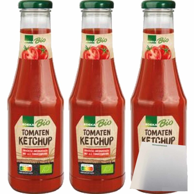 EDEKA Tomatenketchup 3er Pack (3x500ml Flasche) + usy Block