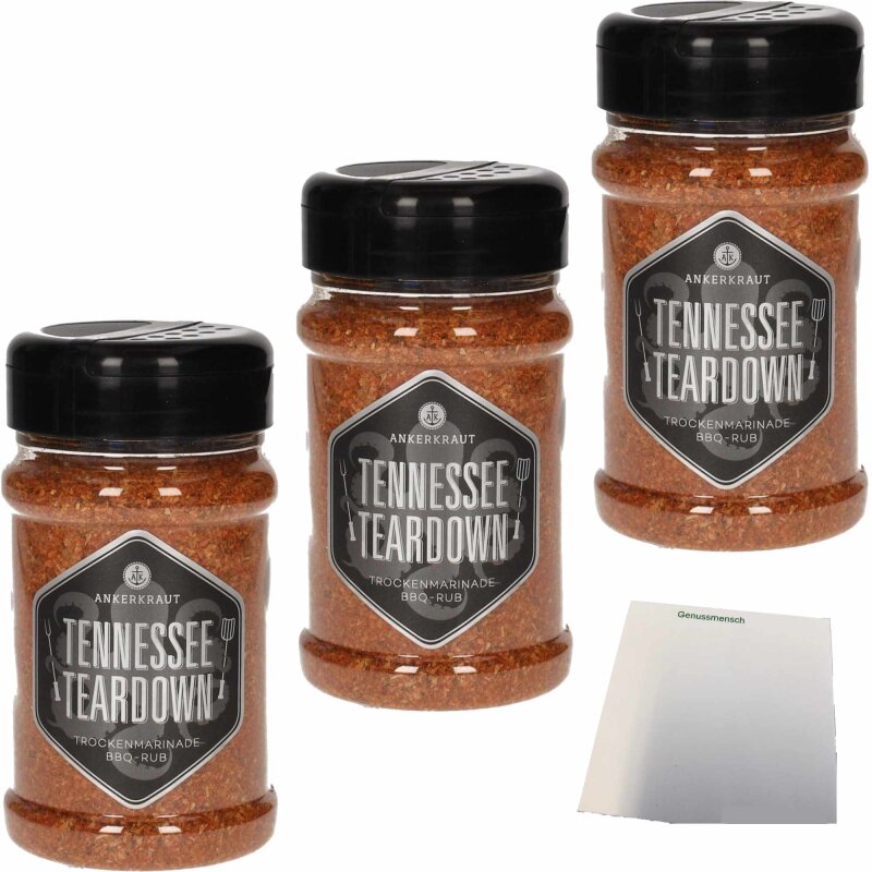 Ankerkraut Tennessee Teardown 3er Pack (3x200g Streuer) + usy Block