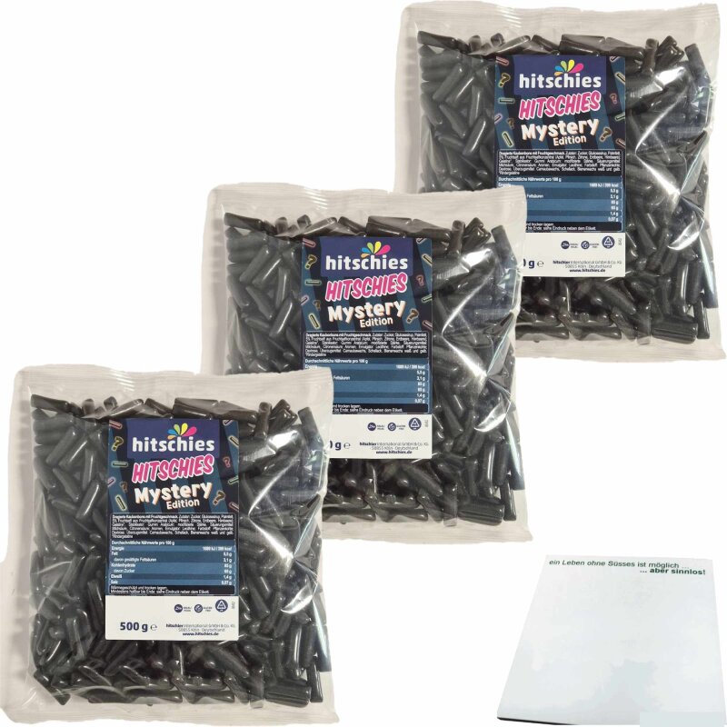 hitschler Hitschies Mystery Edition 3er Pack (3x500g Packung) + usy B