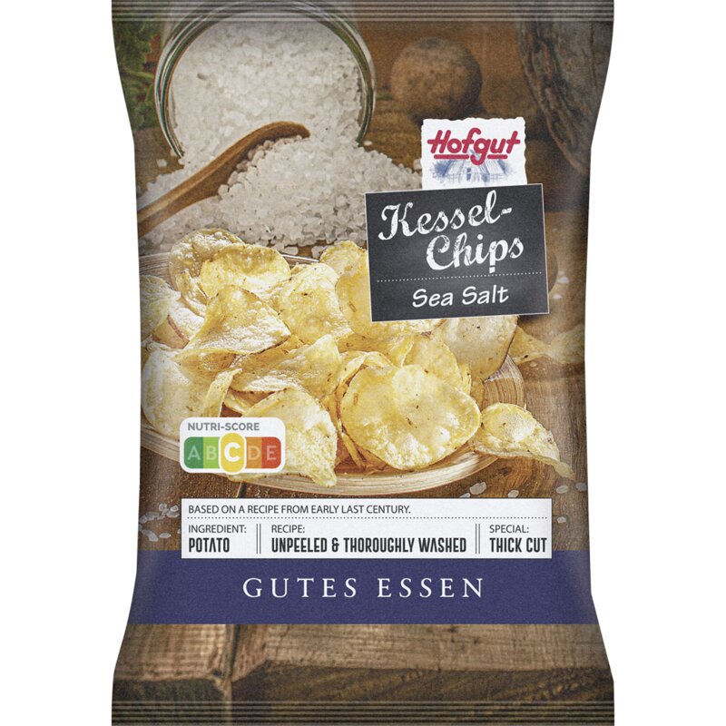 Hofgut Kessel Chips Sea Salt (150g Beutel)