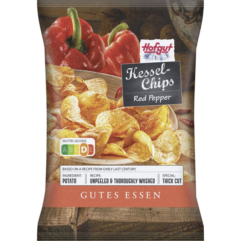 Hofgut Kessel Chips Red Pepper (150g Beutel)