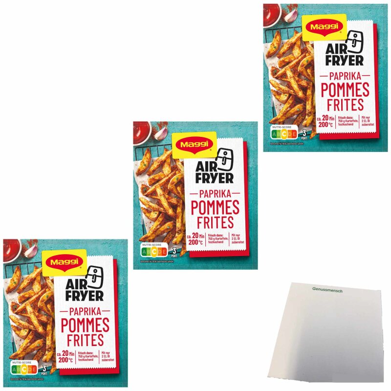 Maggi Air Fryer Paprika Pommes Frites Fix Gewürzmischung 3er Pack (3x