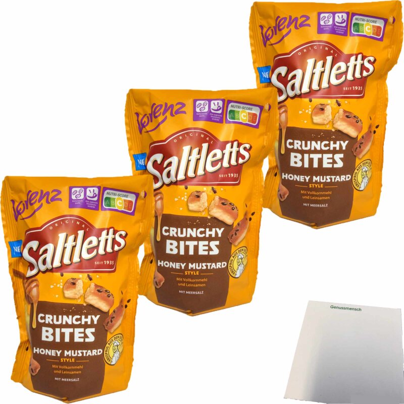 Lorenz Saltletts Crunchy Bites Honey Mustard Style 3er Pack (3x100g P