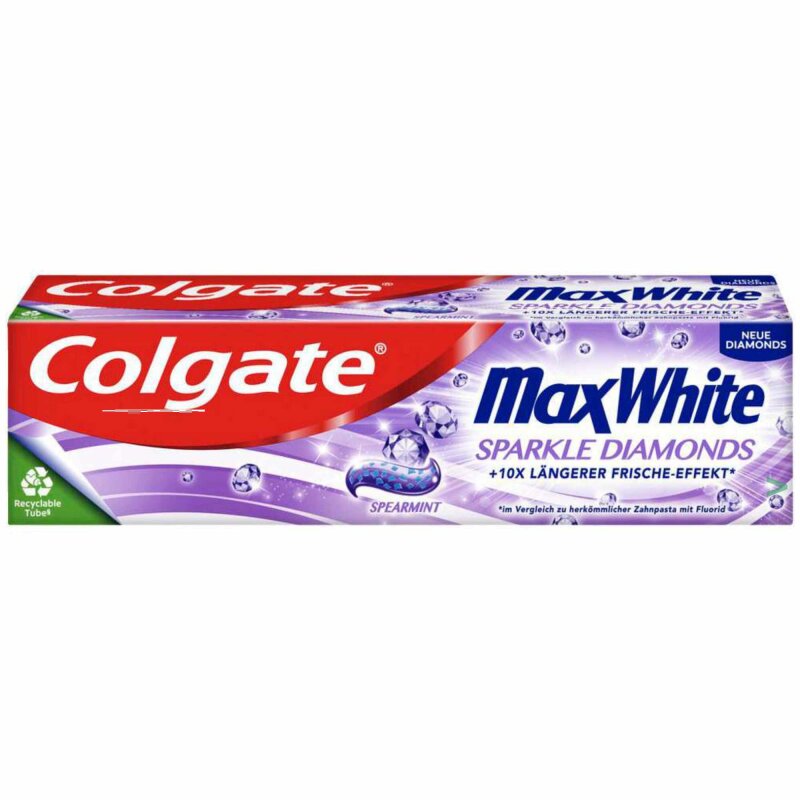 Colgate Zahnpasta Max White Sparkle Diamonds (75ml Packung) + usy Blo