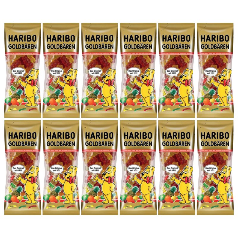 Haribo Goldbären Gummibärchen (12x75g Beutel)