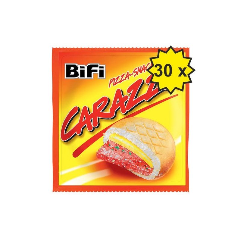 BiFi Carazza Pizza-Snack mit Salami, Käse und würziger Sauce (30x40g