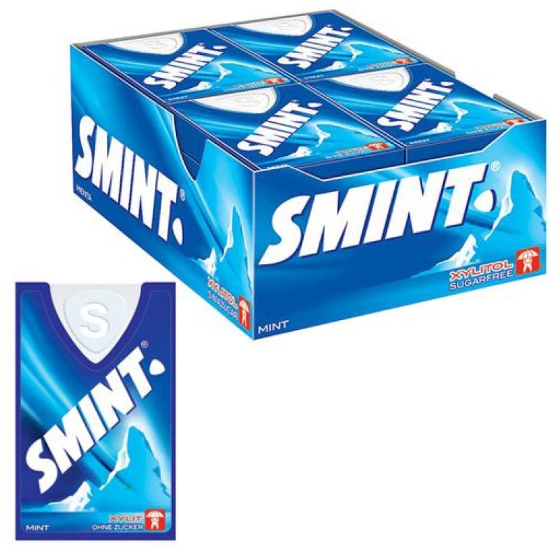Smint Mint Bonbon Pastillen ohne Zucker im Spender mit Xylitol (12x8g