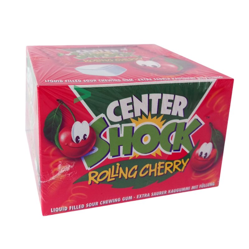 Center Shock Kirsche Kaugummi extra sauer rolling Cherry 100 Stück 40