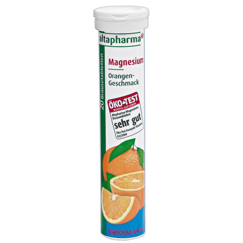 altapharma Brausetabletten Magnesium mit Orangen-Geschmack 80 g, 20 S