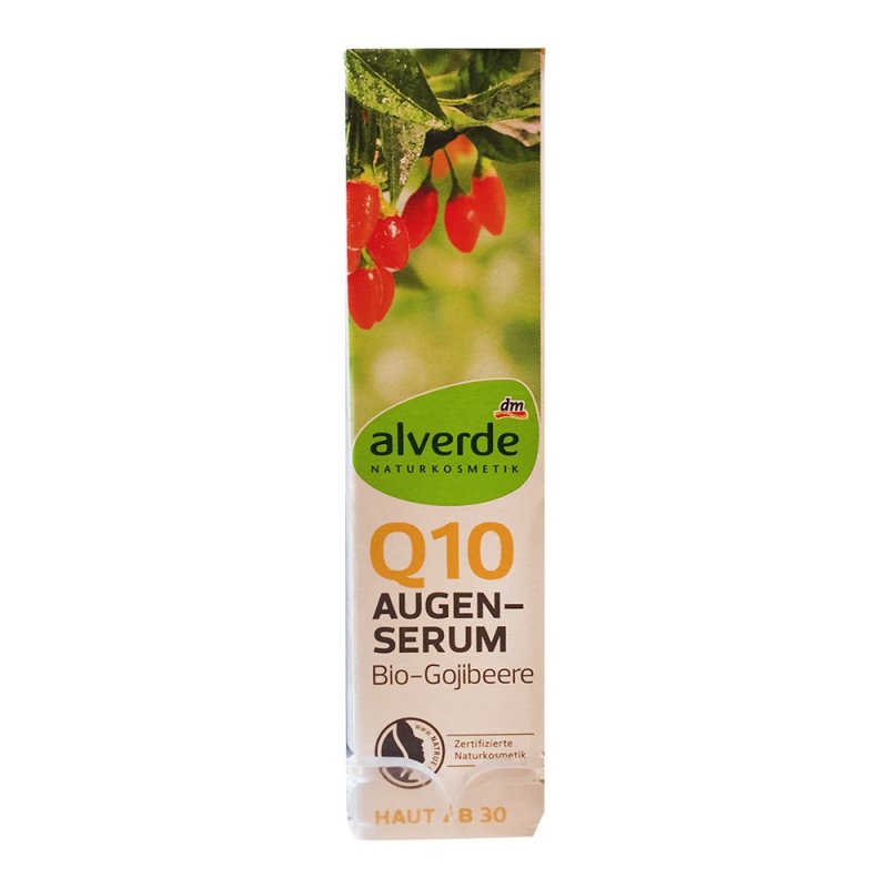 alverde NATURKOSMETIK Augenserum Q10 Bio-Gojibeere (10 ml, Flasche)