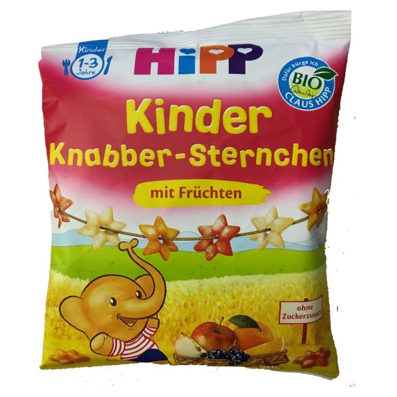 Hipp Kinder Knabber-Sternchen mit Früchten ohne Zuckerzusatz