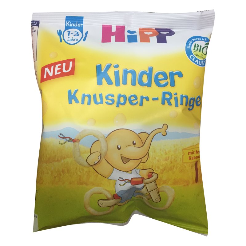 Hipp Snack Kinder Knusper-Ringe ab 1 Jahr, 25 g, 5er Pack (5 x 25g)