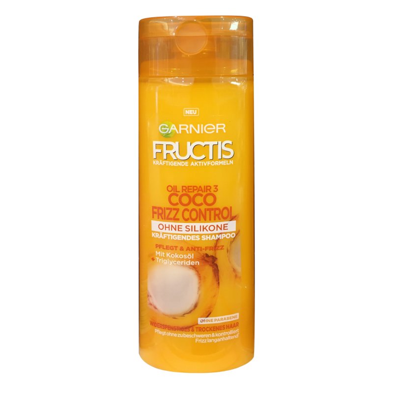 Garnier Fructis Shampoo Coco Frizz Control mit Kokosöl Triglyceriden