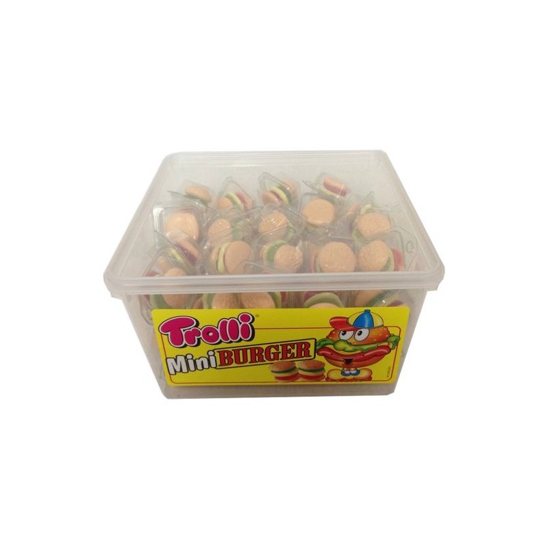Trolli Mini Burger aus Fruchtgummi 600g (60 Stück in Box)