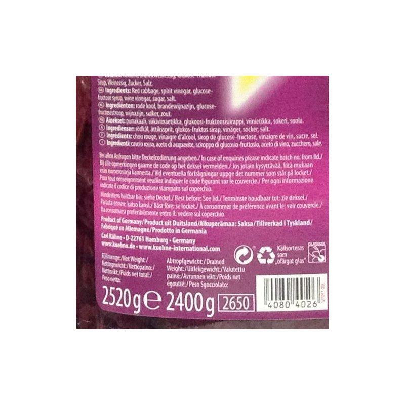Kühne Rotkohl (2650 ml)