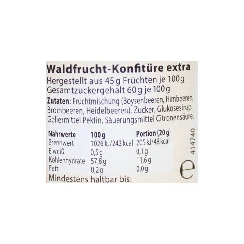 Schwartau extra Waldfrucht Konfitüre (340g Glas)