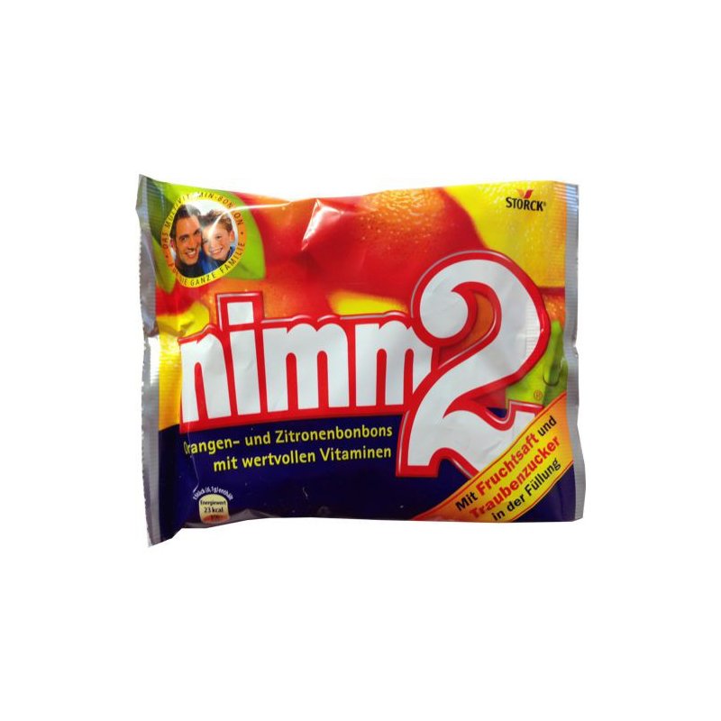 Nimm 2 Orangen- und Zitronenbonbons (145g)