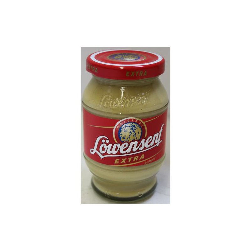 Original Löwensenf Extra scharf Senf (250ml Glas)