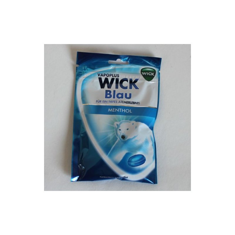 Wick Blau Mentholbonbons mit Zucker (72g Beutel)