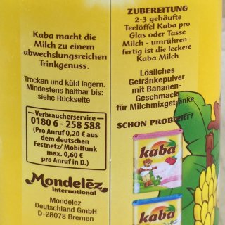 kaba - Schoko Kakao oder auch als Frucht Getränkepulver